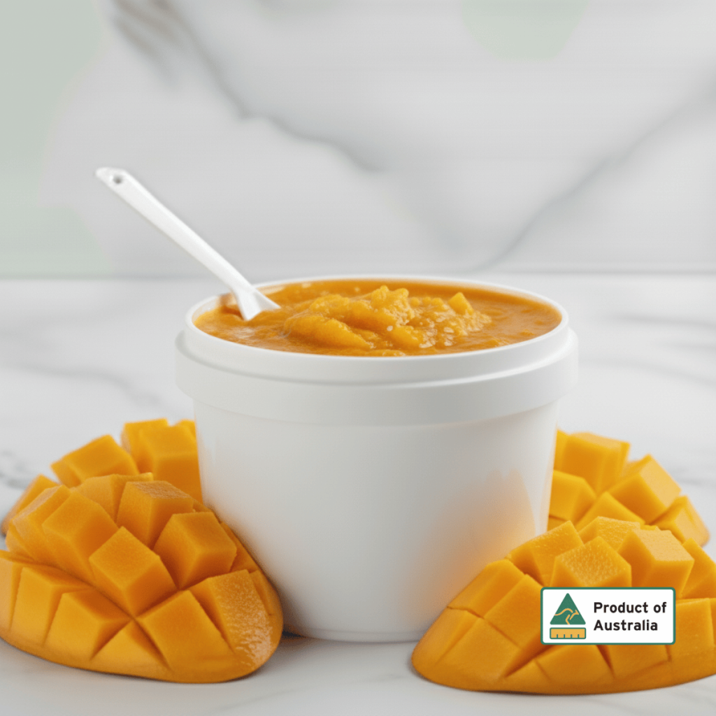 Buy Harvestime Australian Mango Puree 1L Online Sydney | Frozberries