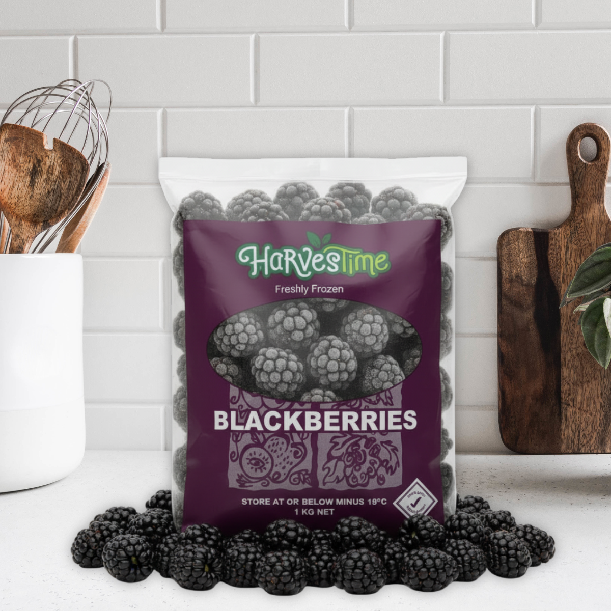 Buy Harvestime Blackberries 1Kg Online Sydney | Frozberries