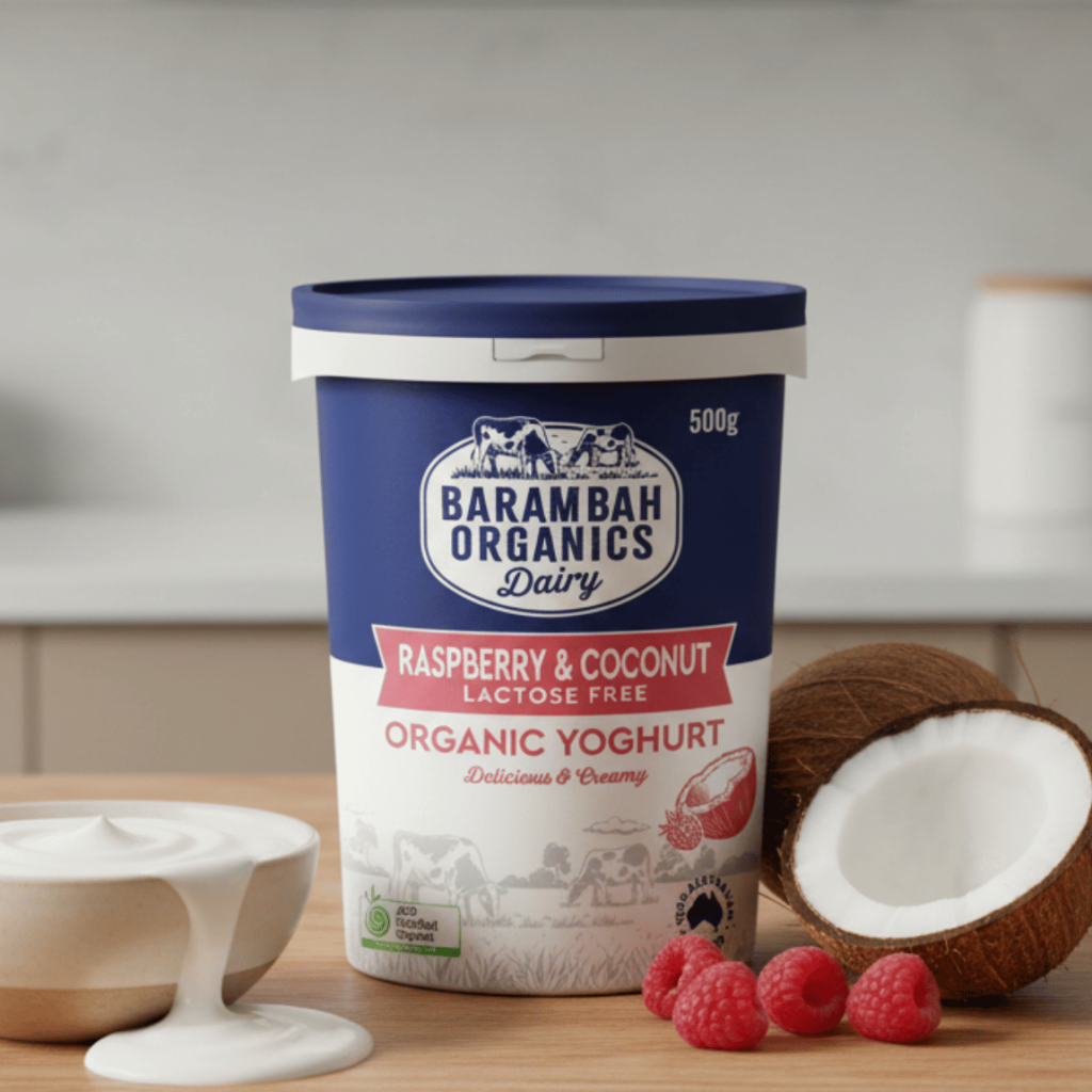 Buy Barambah Organics Raspberry Coconut Yoghurt 500g Online Sydney ...